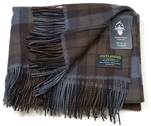 The Celtic Croft Outlander Blanket Premium Lambswool Tartan