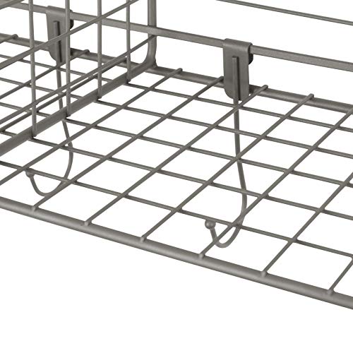 Spectrum Diversified Vintage Wall Mount Office or Entryway Wire Basket Cube Rack Station, One, Industrial Gray