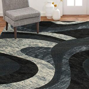 home dynamix catalina huron area rug 5’3″x7’2″, contemporary gray