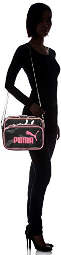 PUMA(プーマ) Puma J20072 Horizontal Enamel Mini Shoulder Bag, Black Pink