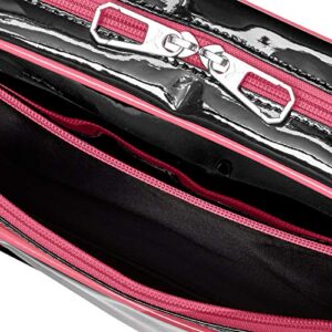 PUMA(プーマ) Puma J20072 Horizontal Enamel Mini Shoulder Bag, Black Pink