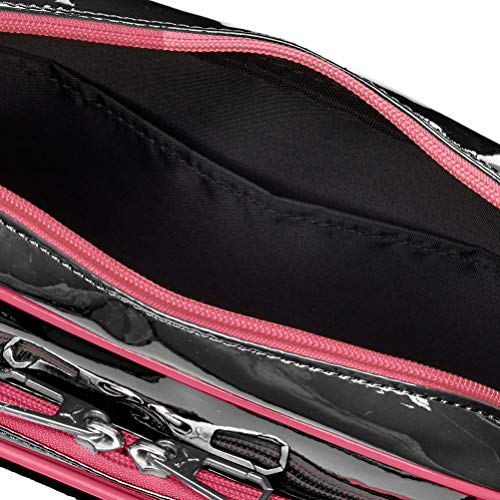 PUMA(プーマ) Puma J20072 Horizontal Enamel Mini Shoulder Bag, Black Pink