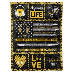 vth global custom dispatcher fleece sherpa throw blanket customized christmas birthday wedding anniversary engagement custom fiancee presents from electrical journeyman lineman husband fiance