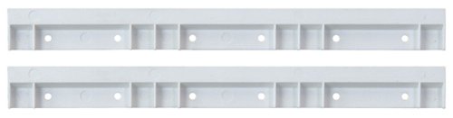 Quantum HNS006 12-Inch Wide Hanging Plastic Rail for Hang-N-Stack Series Bins, White, 2-Pack