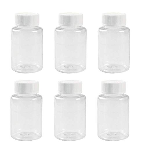 12PCS 100ML 3.4OZ Transparent Empty Plastic Bottles with White Screw Cap Holder Storage Box Refillable Portable Durable Container Jar Pot for Travel Daily Life