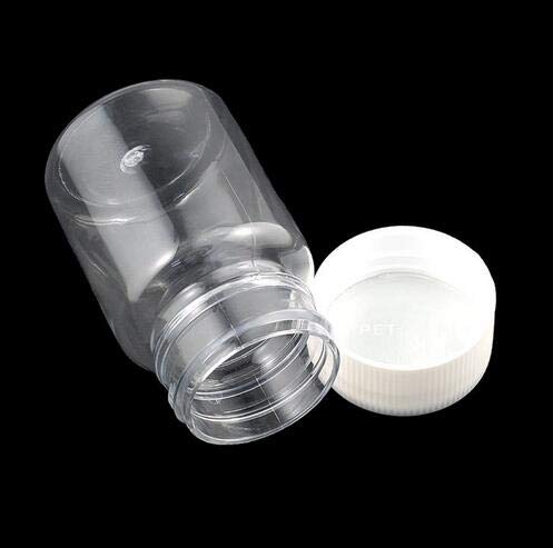 12PCS 100ML 3.4OZ Transparent Empty Plastic Bottles with White Screw Cap Holder Storage Box Refillable Portable Durable Container Jar Pot for Travel Daily Life