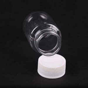 12PCS 100ML 3.4OZ Transparent Empty Plastic Bottles with White Screw Cap Holder Storage Box Refillable Portable Durable Container Jar Pot for Travel Daily Life