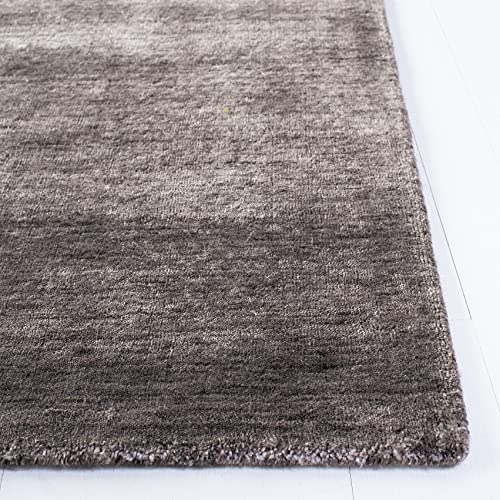 SAFAVIEH Mirage Collection 8' x 10' Brown / Charcoal MIR801B Handmade Modern Viscose Area Rug