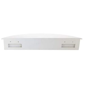 Pemberly Row Providence Morris Half Moon Shelf White Engineered Wood