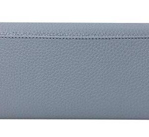 Michael Kors Fulton Flap Continental Carryall Clutch Wallet Purse in Pale Blue