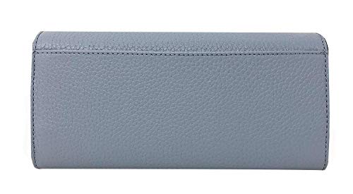 Michael Kors Fulton Flap Continental Carryall Clutch Wallet Purse in Pale Blue