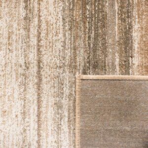 SAFAVIEH Vintage Collection 8' x 10' Caramel VTG172 Modern Stripe Distressed Premium Viscose Area Rug