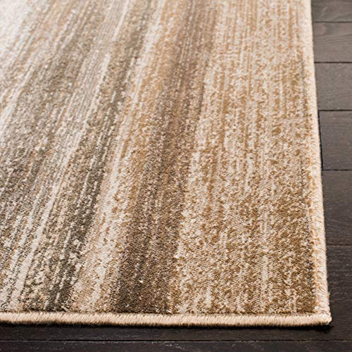 SAFAVIEH Vintage Collection 8' x 10' Caramel VTG172 Modern Stripe Distressed Premium Viscose Area Rug