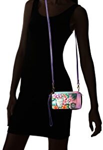 Anna by Anuschka Women's Hand-Painted Genuine Leather Smartphone Case & Wallet - Tropical Flamingos