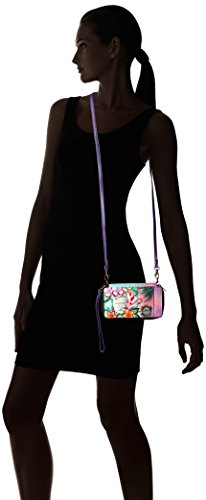 Anna by Anuschka Women's Hand-Painted Genuine Leather Smartphone Case & Wallet - Tropical Flamingos