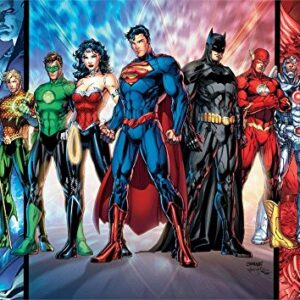 MIGHTYPRINT DC Comics – Justice League – Team Picture – Unique Wall Art – 17” x 24” – NOT MADE OF PAPER – Perfect for Gifting and Collecting