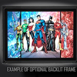 MIGHTYPRINT DC Comics – Justice League – Team Picture – Unique Wall Art – 17” x 24” – NOT MADE OF PAPER – Perfect for Gifting and Collecting