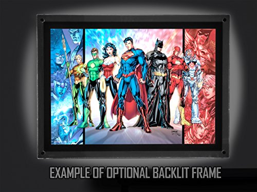 MIGHTYPRINT DC Comics – Justice League – Team Picture – Unique Wall Art – 17” x 24” – NOT MADE OF PAPER – Perfect for Gifting and Collecting