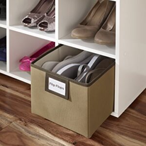 ClosetMaid 25064 Fabric Bin with Write-On Label, Mocha