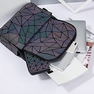 Women Geometric Luminous Backpack Fashion Bags Lingge Flash Travel School College Rucksack NO.5L