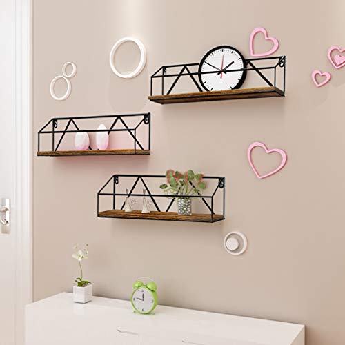 Edenseelake Floating Wall Shelves Set of 3, Shelf Wall Mounted for Bedroom, Bathroom, Living Room, Kitchen and Office