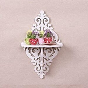 hadaaya White Wall Mounted Decorative Floating Shelves for Living Room Bedroom, Office, Home Decor