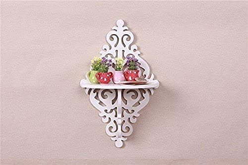 hadaaya White Wall Mounted Decorative Floating Shelves for Living Room Bedroom, Office, Home Decor