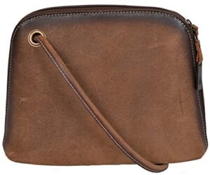 sts ranchwear cowhide classic crossbody cowhide/tornado brown one size