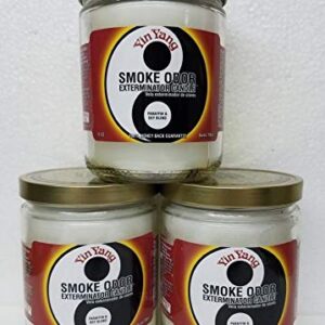 Smoke Odor Exterminator 13oz Jar Candles (Yin Yang, 3) Set of Three Candles.