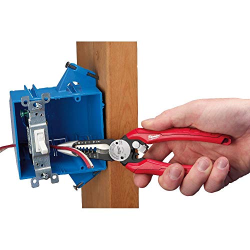 Milwaukee 48-22-3079 6-In-One Combination Wire Stripping and Reaming Pliers for Electricians