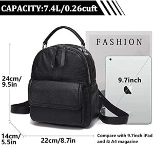 Mini Backpack Purse,ChaseChic Cute Small Convertible Leather Fashion Backpacks for Girls Women Black