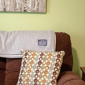 Sweatshirt Blanket Throw - Extra Large, Super Soft, & Lightweight - for Outdoors, Travel, or Movie Night in - Over-Sized and Comfy - 65 x 85 Inches - 50/50 Cotton Polyester Blend (Gray)