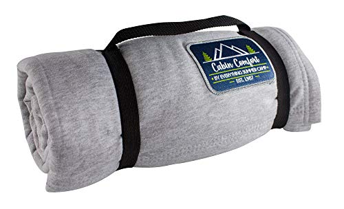 Sweatshirt Blanket Throw - Extra Large, Super Soft, & Lightweight - for Outdoors, Travel, or Movie Night in - Over-Sized and Comfy - 65 x 85 Inches - 50/50 Cotton Polyester Blend (Gray)