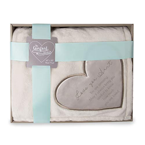 Pavilion Gift Company 19505 Comfort Blanket - Love You Aunt Thick Warm 320 GSM Royal Plush Throw Blanket