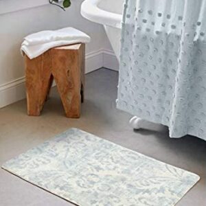 Lahome Damask Area Rug - 2' X 3' Non-Slip Area Rug Small Accent Distressed Throw Rugs Floor Carpet for Door Mat Entryway Bedrooms Laundry Room Decor (2' x 3', Gray)