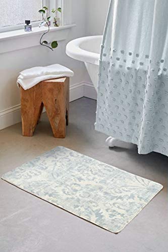 Lahome Damask Area Rug - 2' X 3' Non-Slip Area Rug Small Accent Distressed Throw Rugs Floor Carpet for Door Mat Entryway Bedrooms Laundry Room Decor (2' x 3', Gray)