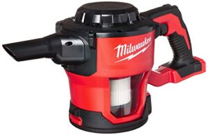 milwaukee 0882-20 m18 lithium ion cordless compact 40 cfm hand held vacuum w/ hose attachments and accessories (batteries not included, power tool only)