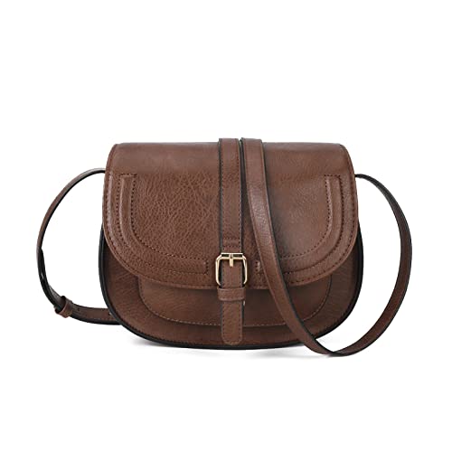 Crossbody Bags for Women Small Over the Shoulder Saddle Purses and Boho Cross body Handbags,Vegan Leather