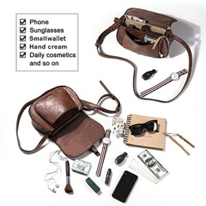 Crossbody Bags for Women Small Over the Shoulder Saddle Purses and Boho Cross body Handbags,Vegan Leather