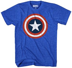 marvel mens 80s captain 2 short sleeve t-shirt t shirt, royal heather, xx-large us