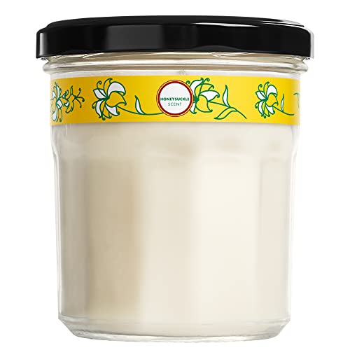 Mrs. Meyer's Soy Aromatherapy Candle, 35 Hour Burn Time, Made with Soy Wax and Essential Oils, Honeysuckle, 7.2 oz