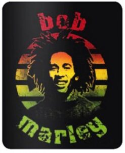 just funky bob marley circle lightweight fleece throw blanket | 45 x 60 inches