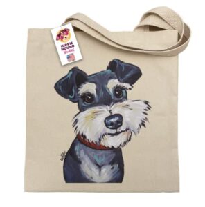 schnauzer tote bag, schnauzer lover gifts, schnauzer gifts