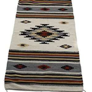 Onyx Arrow Southwest Area Rug, 32 x 64 Inches, Center Diamond, Cream/Black/Multi