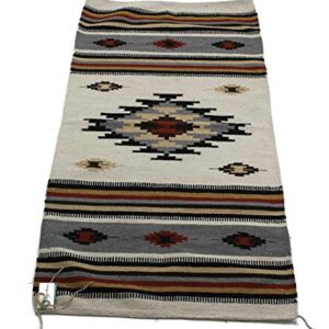 Onyx Arrow Southwest Area Rug, 32 x 64 Inches, Center Diamond, Cream/Black/Multi