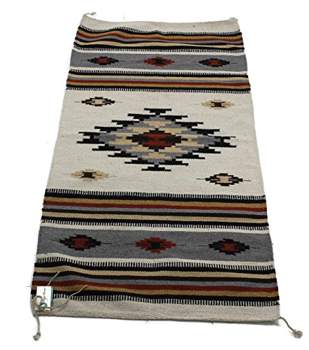 Onyx Arrow Southwest Area Rug, 32 x 64 Inches, Center Diamond, Cream/Black/Multi