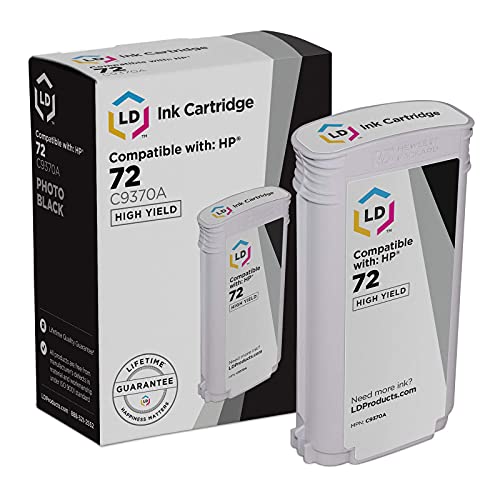 LD Products Compatible Replacement for HP 72 Ink Cartridge C9370A High Yield (Photo Black, Single-Pack) DesignJet T1100, T1120, T1200, T610, T620, T770, SD Pro MFP, T1100ps, T1120 SD-MFP, T1120ps