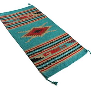 Onyx Arrow Southwest Area Rug, 20 x 40 Inches, Eagle Eye, Green/Tan