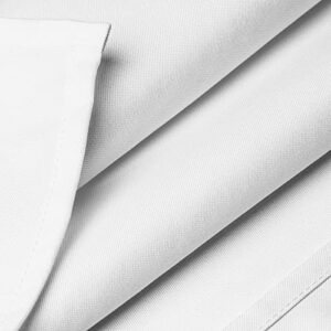 Lann's Linens - 90" x 132" Premium Tablecloth for Wedding/Banquet/Restaurant - Rectangular Polyester Fabric Table Cloth - White