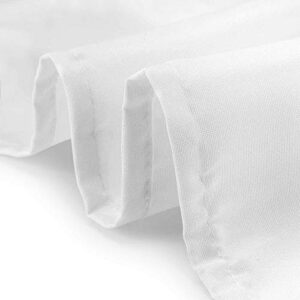 Lann's Linens - 90" x 132" Premium Tablecloth for Wedding/Banquet/Restaurant - Rectangular Polyester Fabric Table Cloth - White